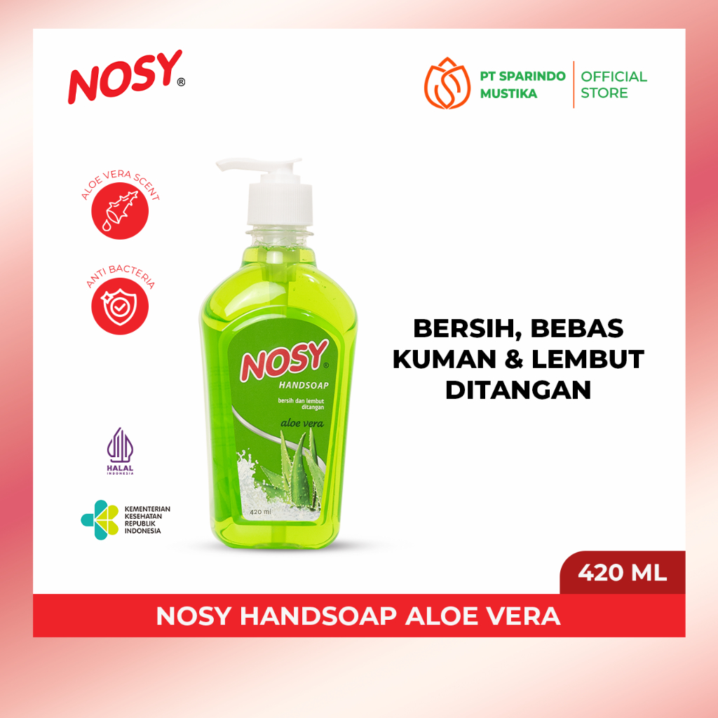 Jual NOSY Hand Soap Pump 420ml Aloe Vera | Shopee Indonesia