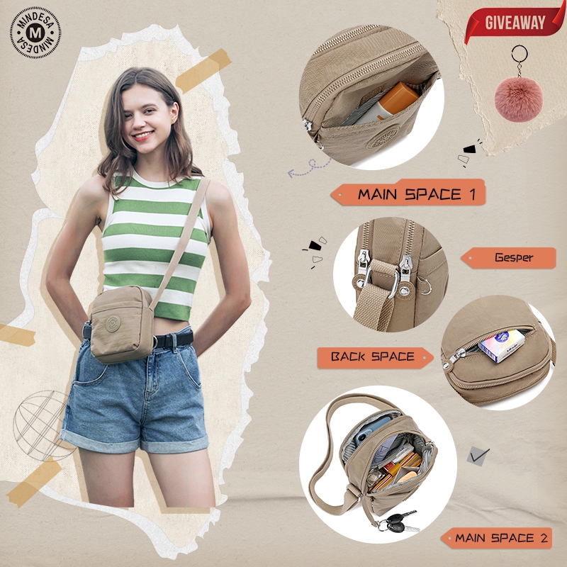 Jual 【Ready Stock】Mindesa 8731 Tas Selempang Wanita Tas hp wanita Tas ...