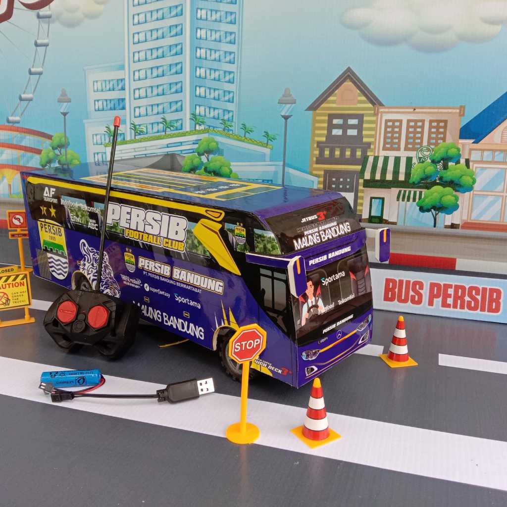 Jual Bus Telolet Basuri Full Lampu Remot Control Custom Nama Foto ...
