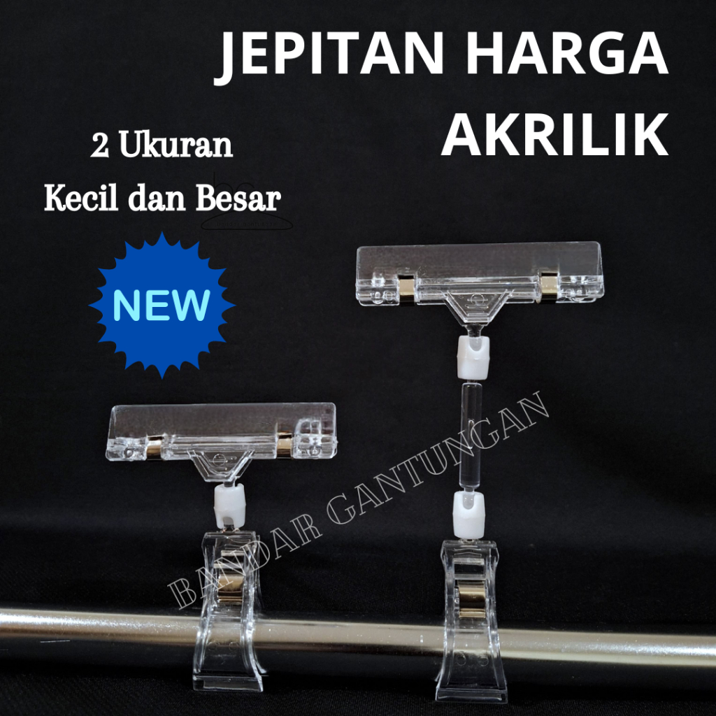 Jual Jepitan Harga Bening Acrylic Jepit Harga Price Tag Display Besar ...