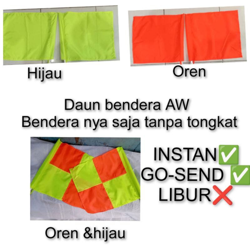 Jual daun bendera asisten wasit hakim garis referee refree juri ...