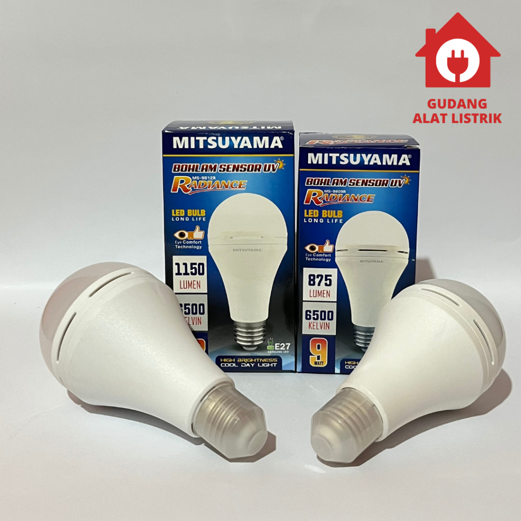 Jual Lampu Sensor UV Otomatis Radiance LED Bohlam 9 Watt 12 Watt Menyala Saat Gelap Malam ...