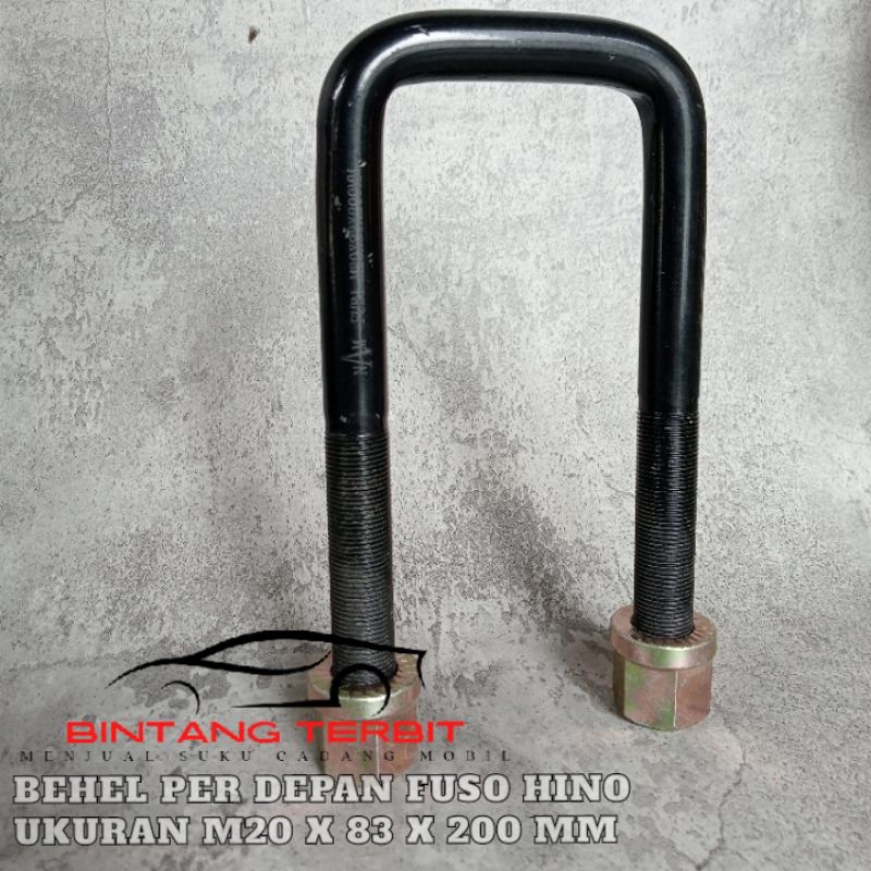 Jual U BOLT FRONT - BEHEL PER DEPAN FUSO HINO UKURAN M20 X 83 X 200MM ...
