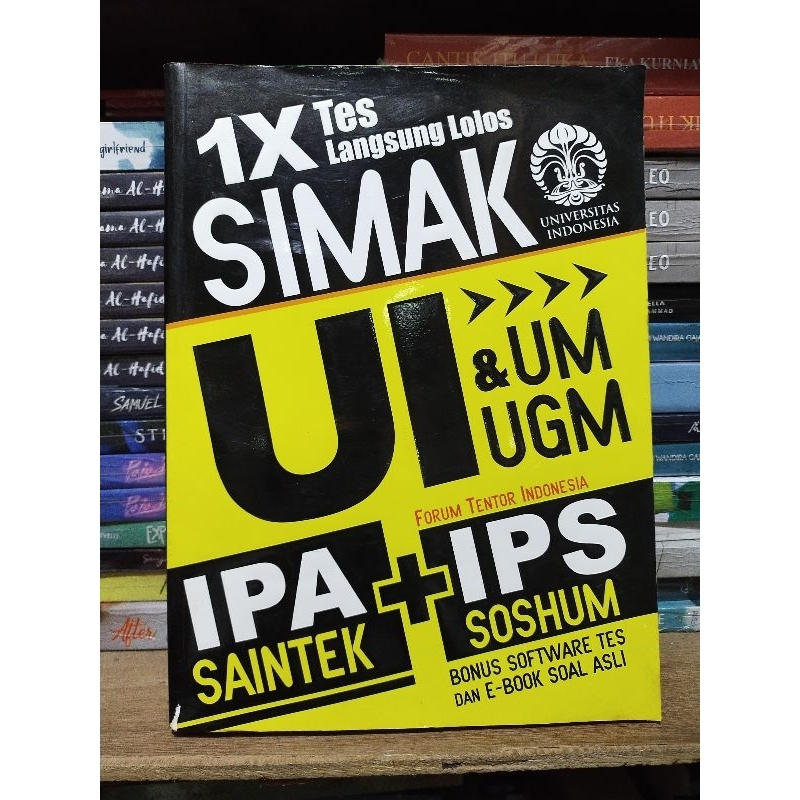 Jual Buku 1X TES LANGSUNG LOLOS SIMAK UI & UM UGM IPA+IPS | Shopee ...