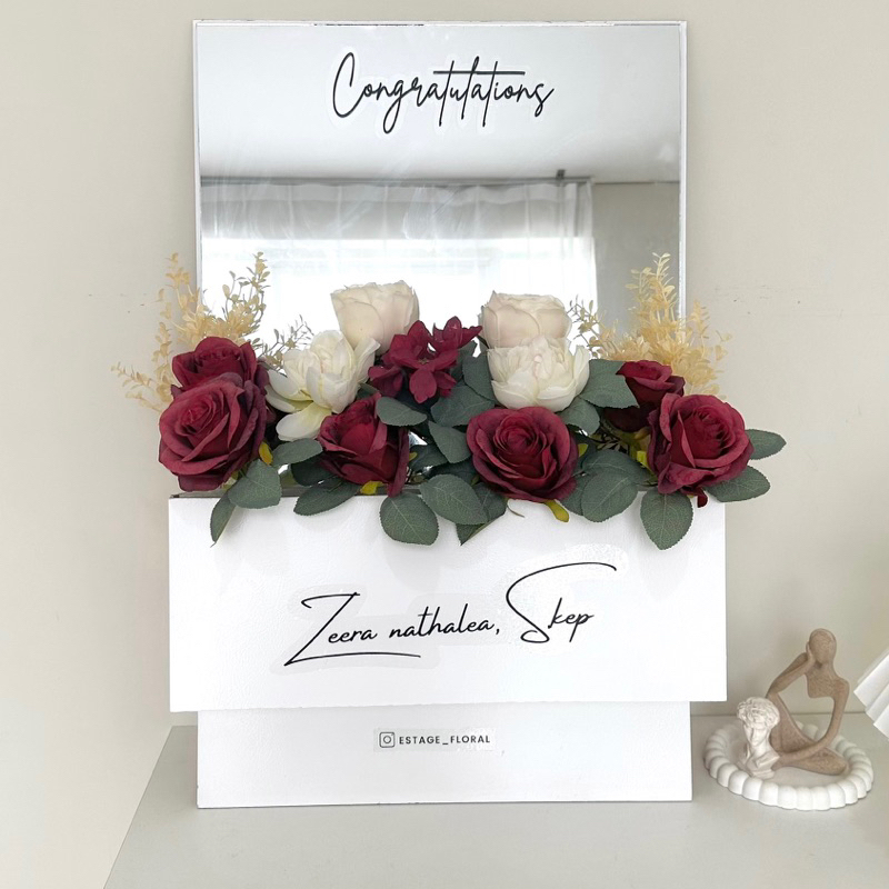 Jual MIRROR FLOWER BOX | FLOWER BOX SIGN | FLOWER BOX | Shopee Indonesia