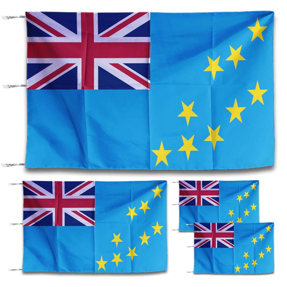 Jual Bendera Negara Tuvalu - Ukuran Kecil-Besar Bahan Satin Peles, Bisa ...