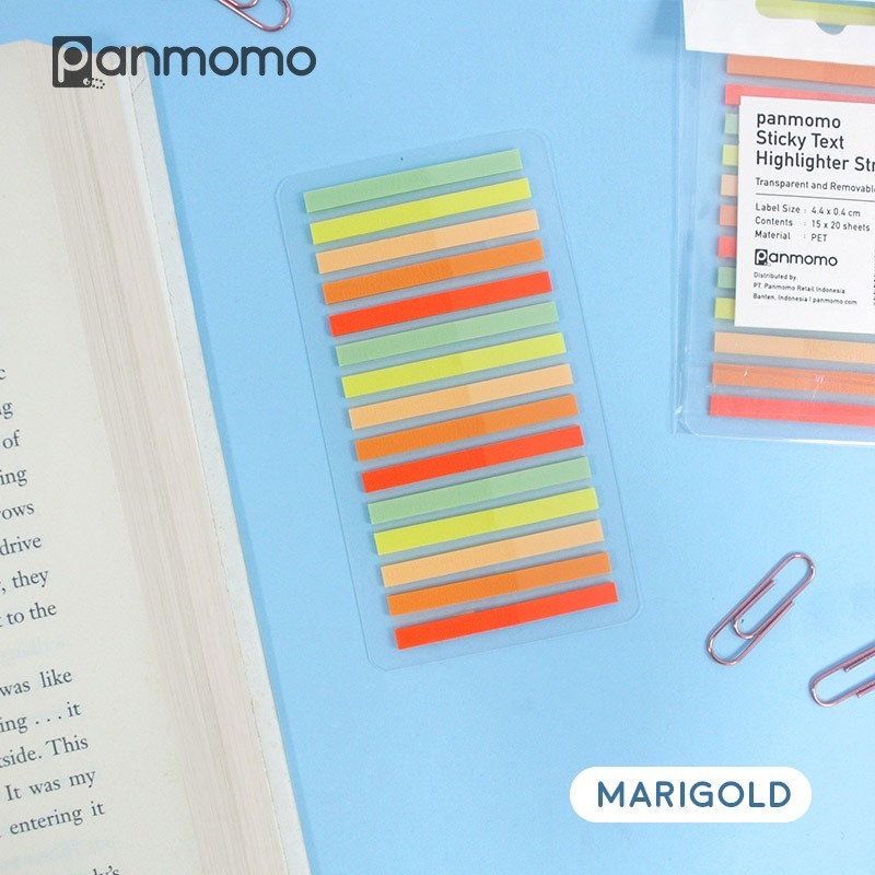 Jual Panmomo Sticky Text Highlighter Strips - Label Warna/Catatan ...