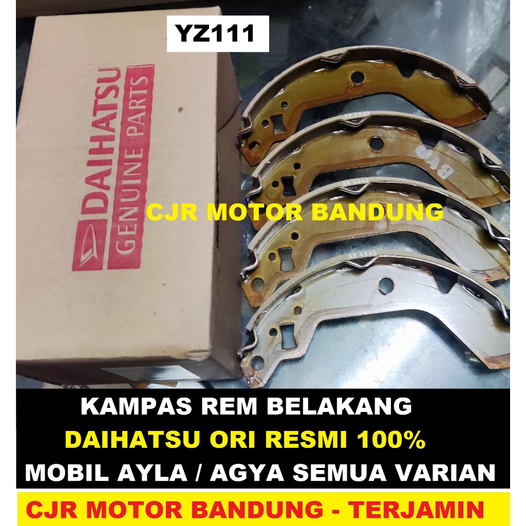 Jual BRAKE SHOE Kampas Rem Belakang ORI DAIHATSU Mobil AYLA AGYA 1000 ...