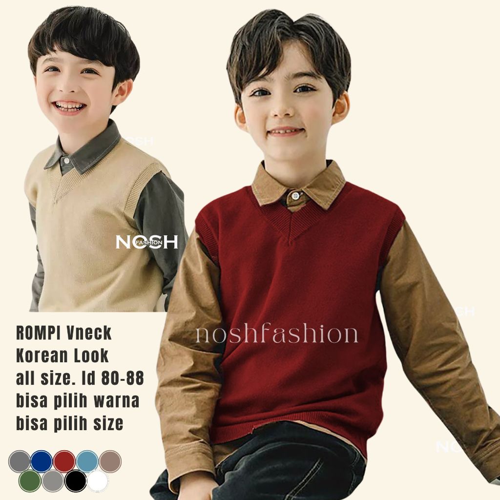 Jual Rompi Rajut Anak Korea Style Ian 10 Tahun – 17 Tahun / Rompi Anak ...
