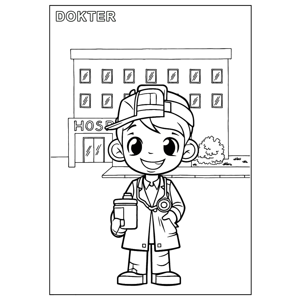 Jual Kertas Gambar Mewarnai Tema PROFESI | Shopee Indonesia