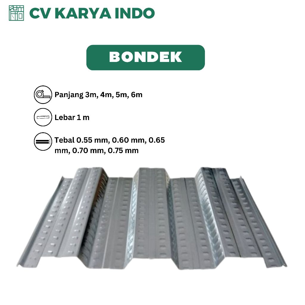 Jual BONDEX / BONDEK / BONDECK/ FLOORDECK UKURAN 6 METER | Shopee Indonesia