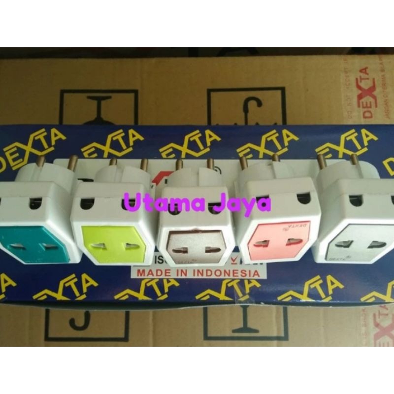 Jual Colokkan Listrik T Multi warna Warni Dexta | Shopee Indonesia