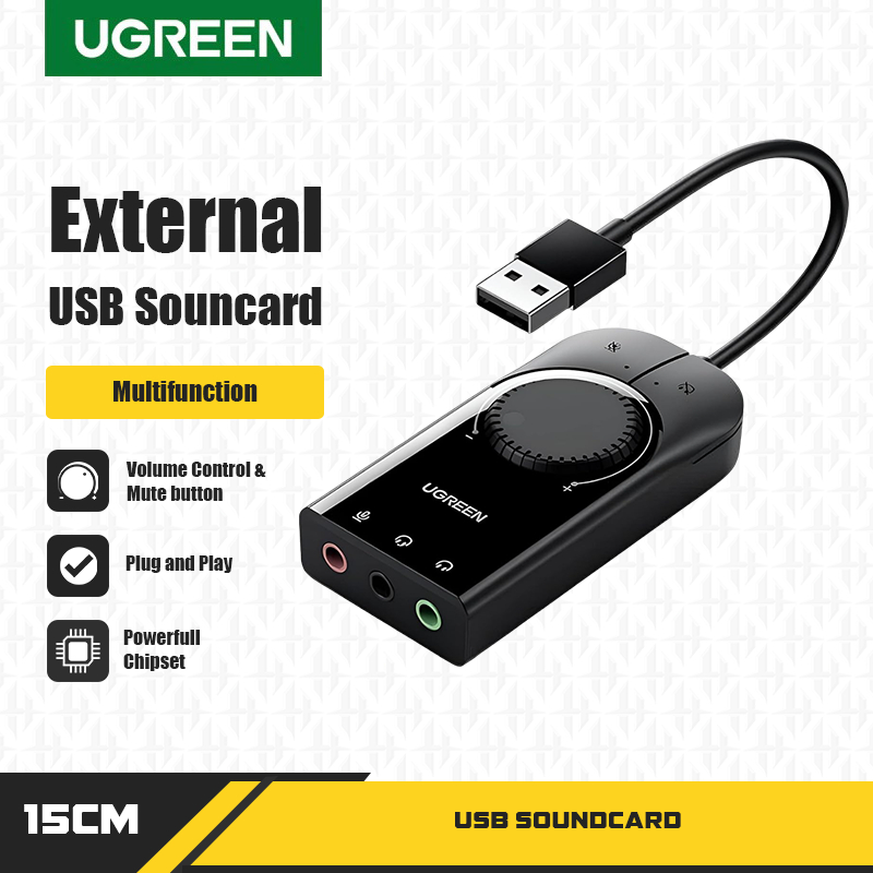 Jual HIMTECH - UGREEN 40964 USB External Soundcard Stereo Sound Audio ...
