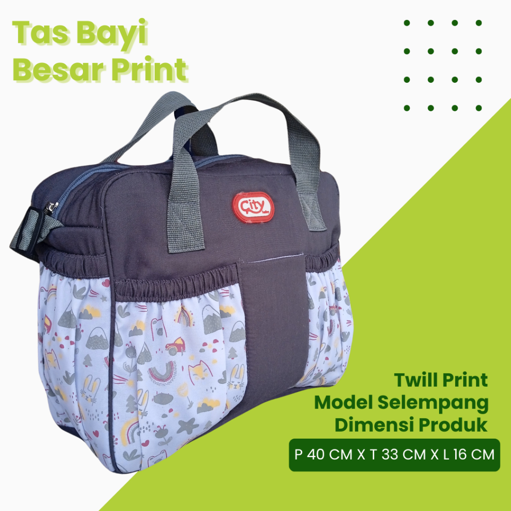 Jual Tas Bayi Besar Tas Bayi Multifungsi Bayi model print premium murah ...