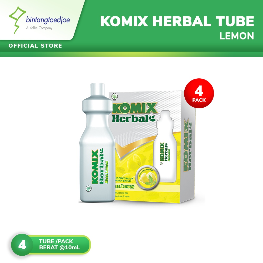 Jual Komix Herbal Lemon 4 Pack (16 Tube) | Shopee Indonesia