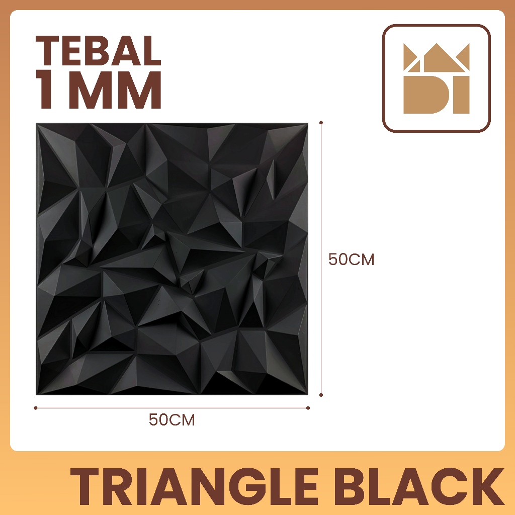 Jual WALL PANEL 3D PVC WARNA HITAM / WALL PANEL BAHAN PVC WARNA BLACK ...