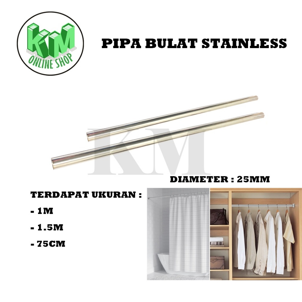 Jual Pipa Bulat Stainless Steel Diameter 1 Inchi (25MM) Pipa Bulat ...