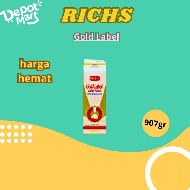 Jual Rich's gold label / Label Emas Topping 907GR | Shopee Indonesia