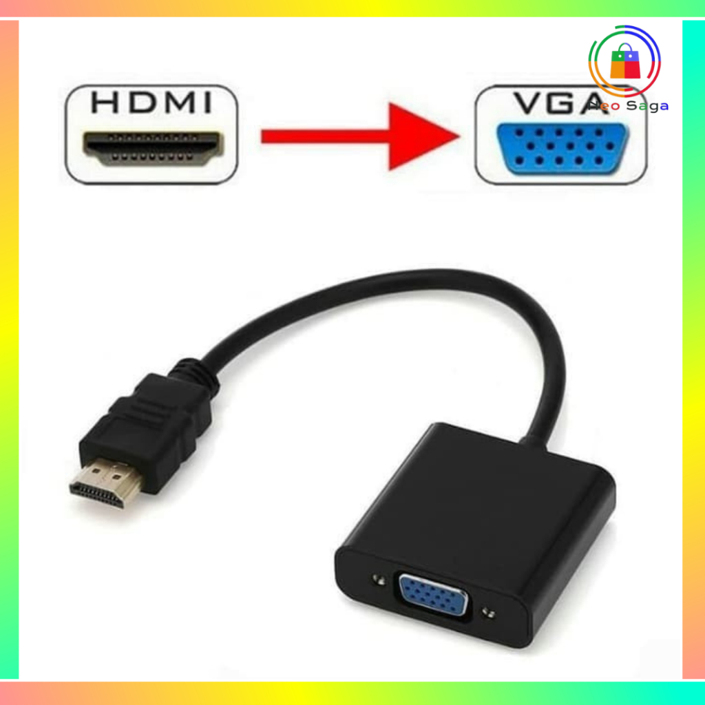 Jual Kabel Converter Hdmi to VGA with Audio Output Adapter Kabel ...