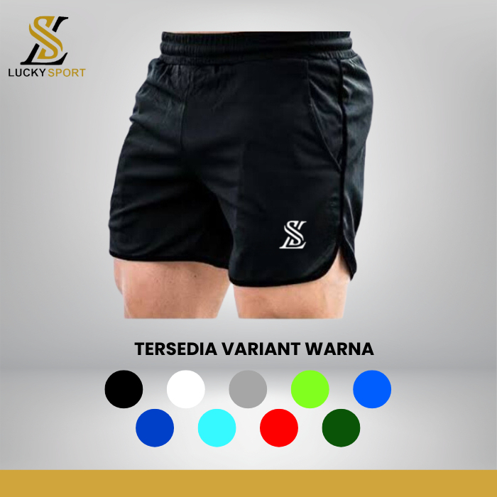 Jual Celana Pendek Dry Fit Olahraga Pria Wanita Running Gym Sport Kolor ...