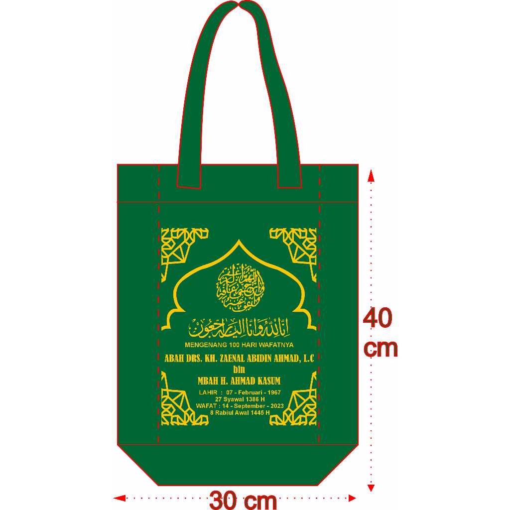 Jual TAS SPUNBOND BOX BERDIRI 30X40x10 (SABLON COSTOM) UNTUK TAS ...