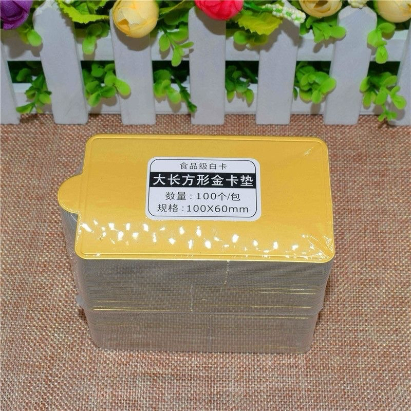 Jual MDLBake 100pcs alas tatakan kue gold SEGIPANJANG BESAR 10cm x 6cm ...