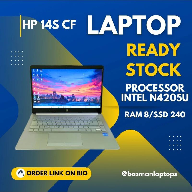 Jual LAPTOP HP 14S CF GENERASI 9 RAM 8 SLIM SMALL FRAME KEYBOARD NYALA ...