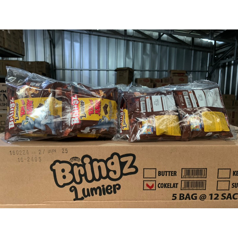 Jual Bringz Lumier Cookies Rasa Cokelat Kemasan 1 plastik isi 12 ...