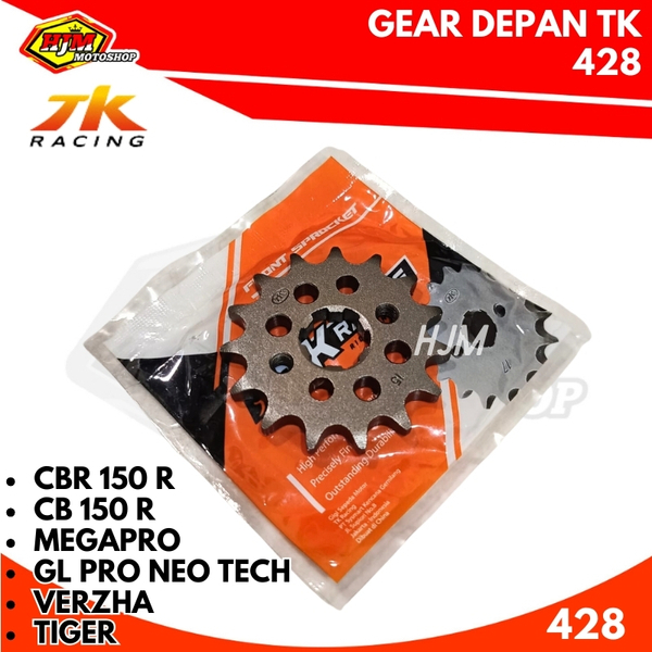 Jual Gear Depan TK 428 CB 150 - CBR 150 R - Sonic 150 - New Megapro - GTR 150 - Tiger - Verza ...