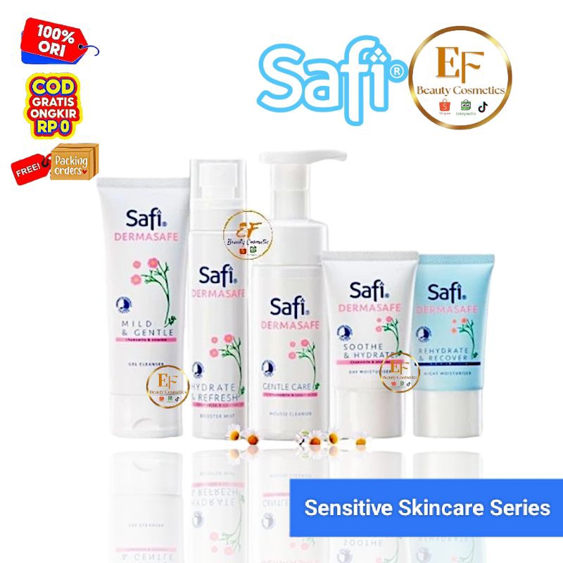 Jual SAFI Dermasafe Gel Cleanser | Mousse Cleanser | Day Moisturizer ...