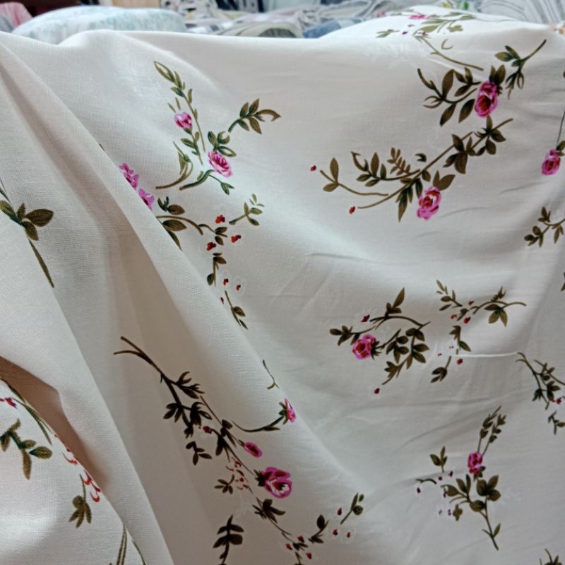 Jual bahan kain linen motif per(0.5 meter) | Shopee Indonesia