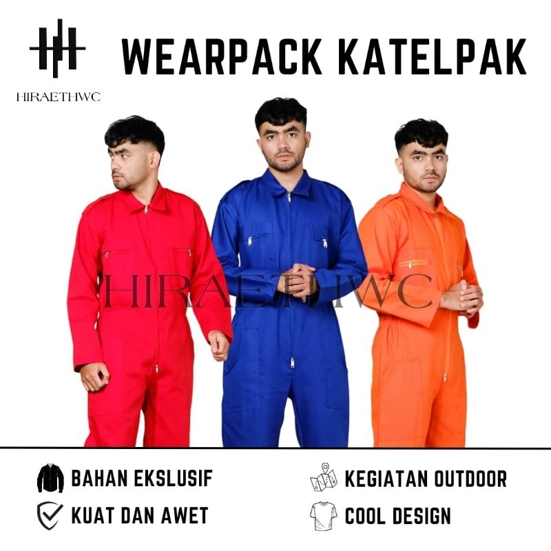 Jual WEARPACK POLOS BIRU COVERALL LENGAN PANJANG KATELPAK MEKANIK ...