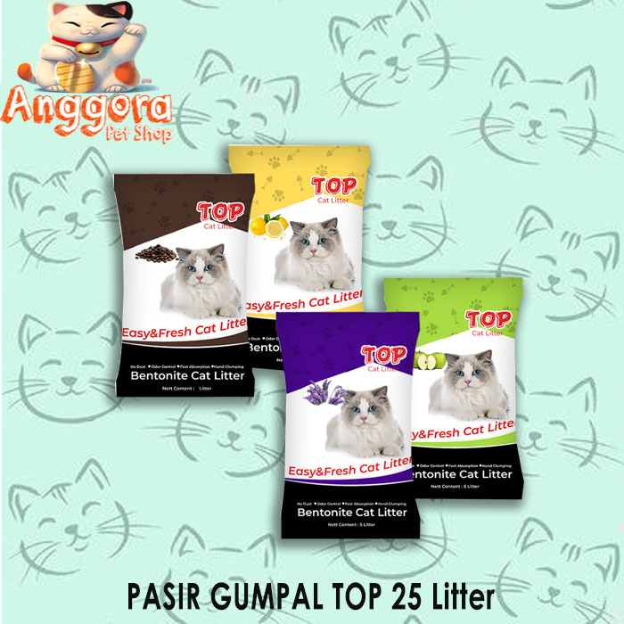 Jual Pasir Kucing Gumpal Wangi TOP 25 Liter setara 20 kg All Varian ( EKSPEDISI ) | Shopee Indonesia