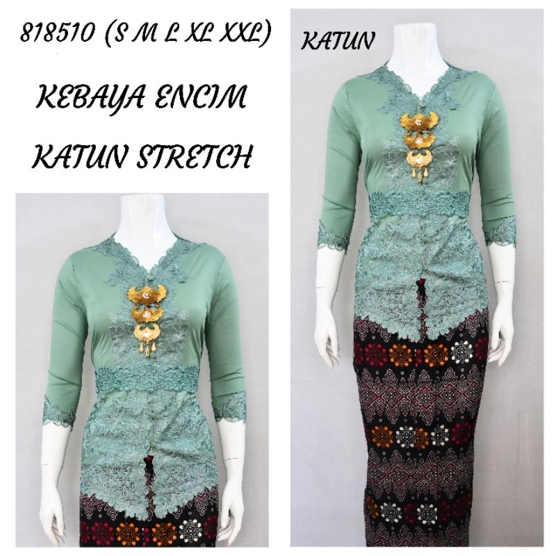 Jual Indah ABAYA KEBAYA ENCIM MODERN LENGAN 7/8 KATUN STRETCH KEBAYA ...