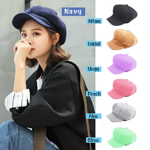 Jual Topi Apolo Dewasa / Topi Newsboy Pria Wanita Unisex Topi Seniman ...