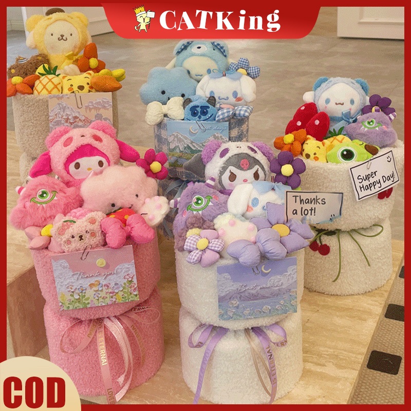 Jual ⭐CATKing⭐【Ready】Cinnamoroll Kuromi Kado Ultah Buket Boneka Buket ...
