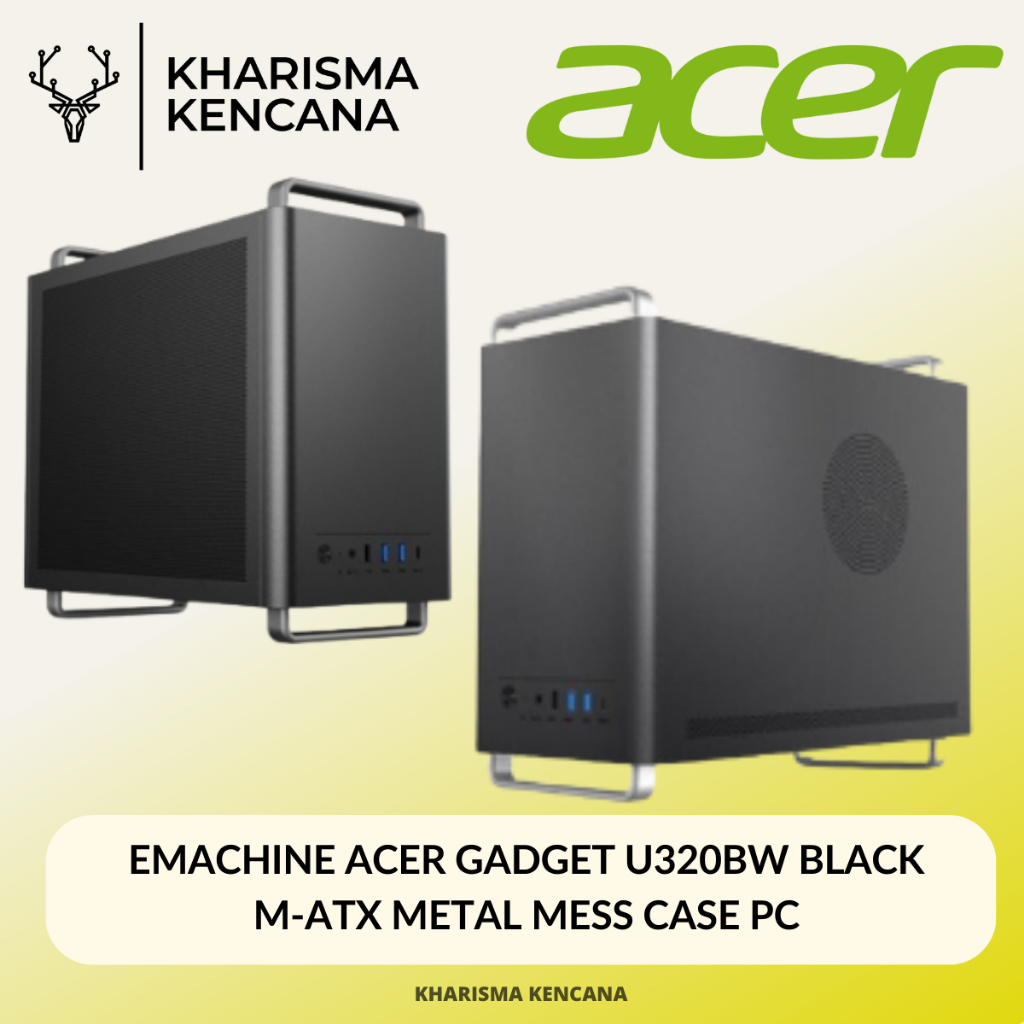 Jual EMACHINE ACER GADGET U320BW BLACK M-ATX METAL MESS CASE PC ...