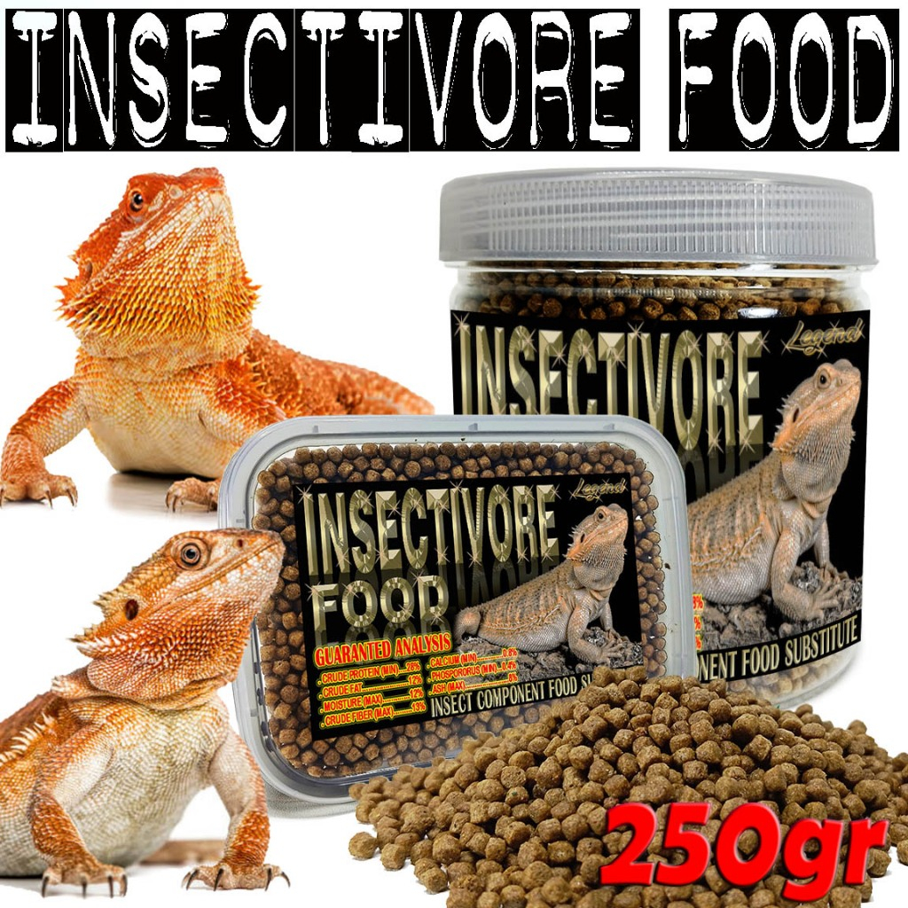 Jual 250GR PELLET MAKANAN INSECTIVORE FOOD REPTILE DIET PAKAN BEARDED ...