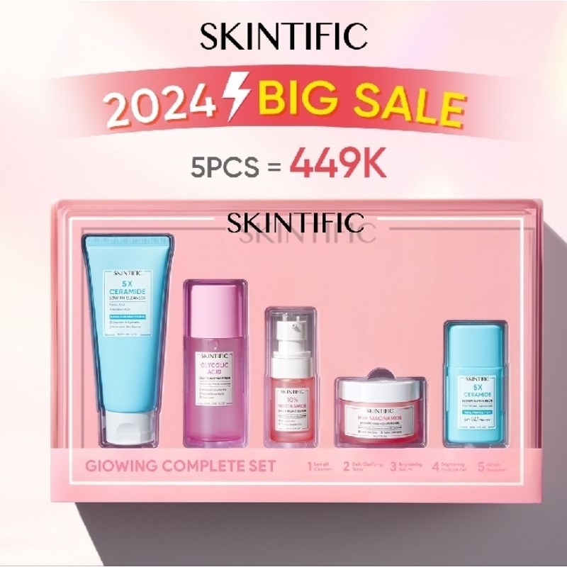 Jual SKINTIFIC 5pcs Set Paket Skincare Barrier Complete set/Glowing ...