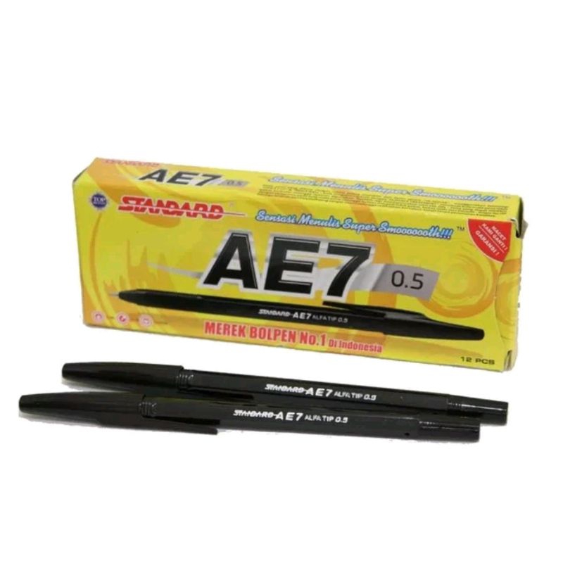 Jual pena ae7 hitam standard | Shopee Indonesia