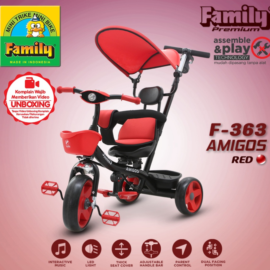Jual Family Sepeda Roda Tiga Anak Sepeda Roda 3 Bayi Tricycle Anak ...