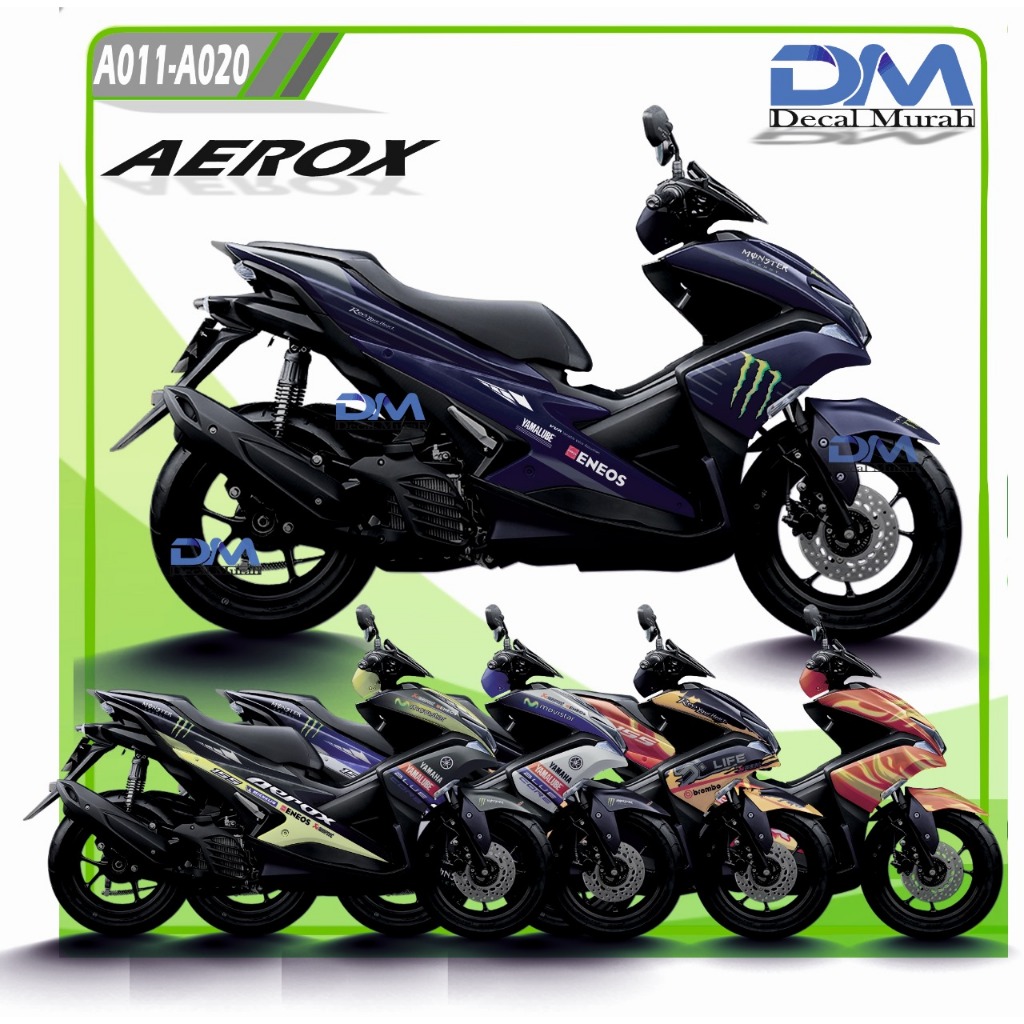 Jual DECAL MOTOR AEROX FULL BODY DENGAN NEW DESIGN A011-A020 | Shopee ...
