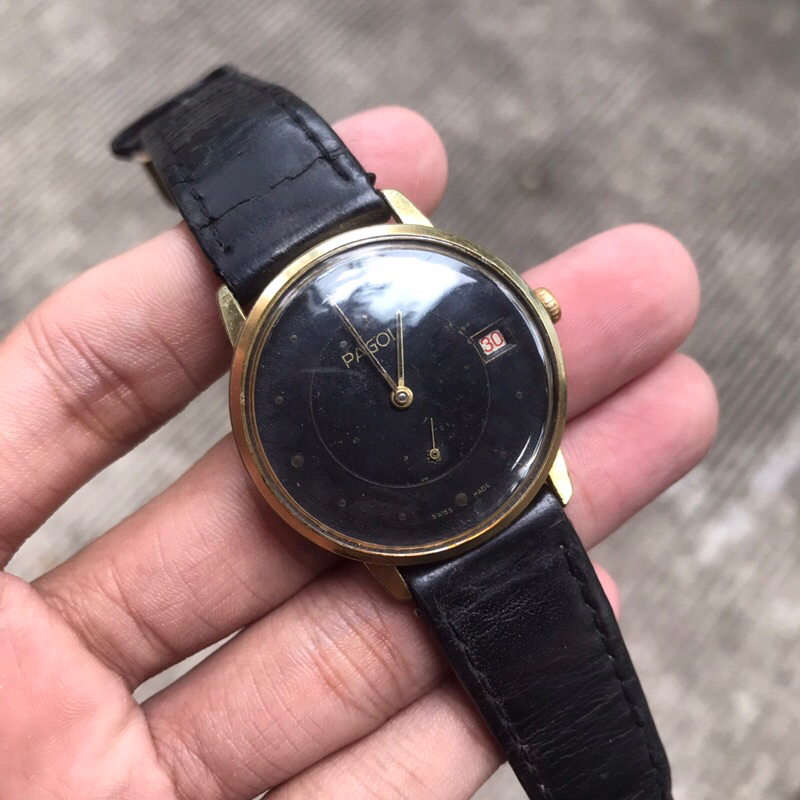 Jual jam tangan vintage pagol Sub second Swiss manual Winding jadul ...