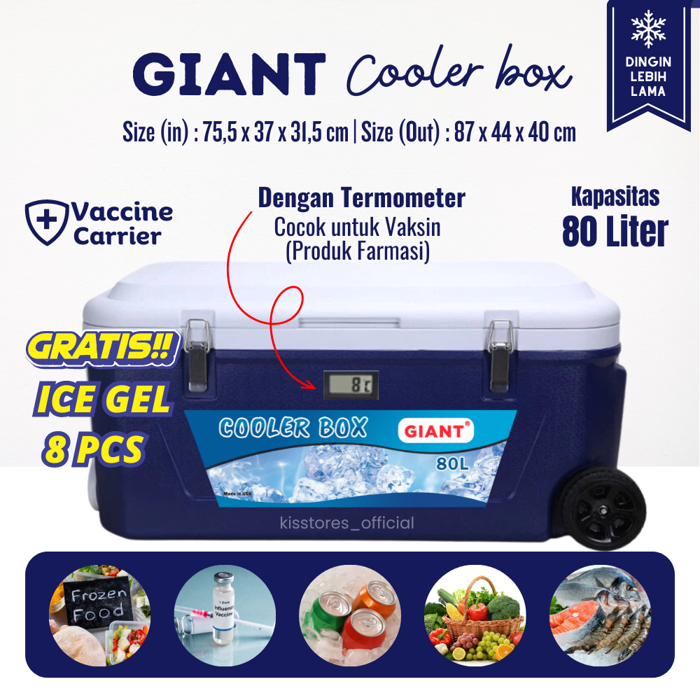 Jual Cooler Box 80 Liter GIANT Cool Box 80L Box Pendingin CoolBox Tuna ...