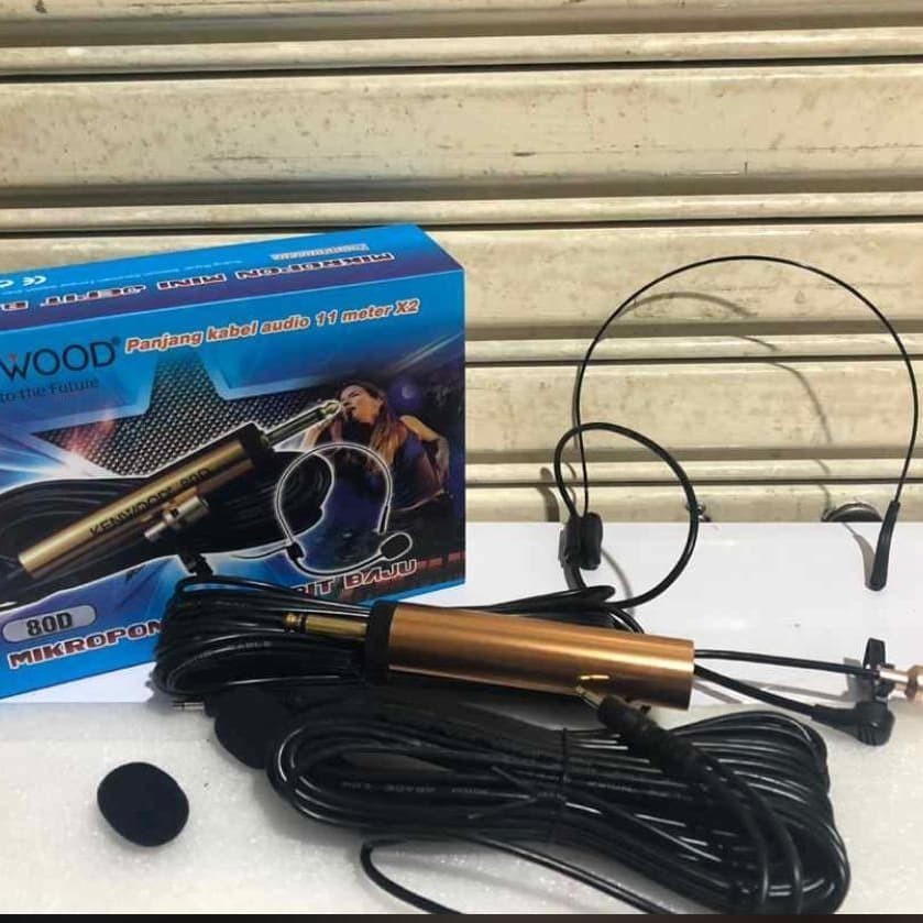 Jual Mic Jepit Kenwood 80D MICROPHONE KABEL 80 D + headset bando mic ...