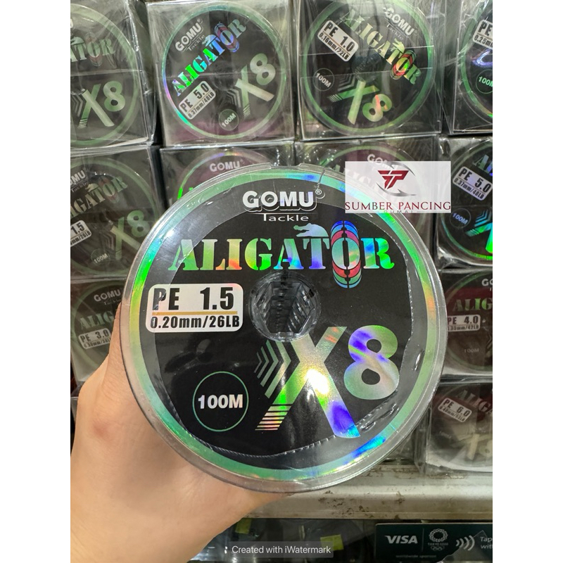 Jual Senar PE Gomu Aligator X8 senar pancing casting panjang 100mtr ...