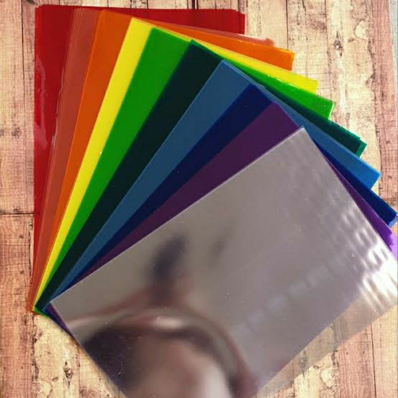 Jual [10 LBR] PLASTIK MIKA JILID / MIKA BENING MIKA WARNA JILID ...