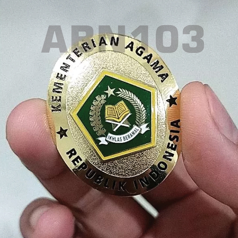 Jual Kemenag Lencana Pin emblemMagnet Pin Logo Kementerian Agama RI ...