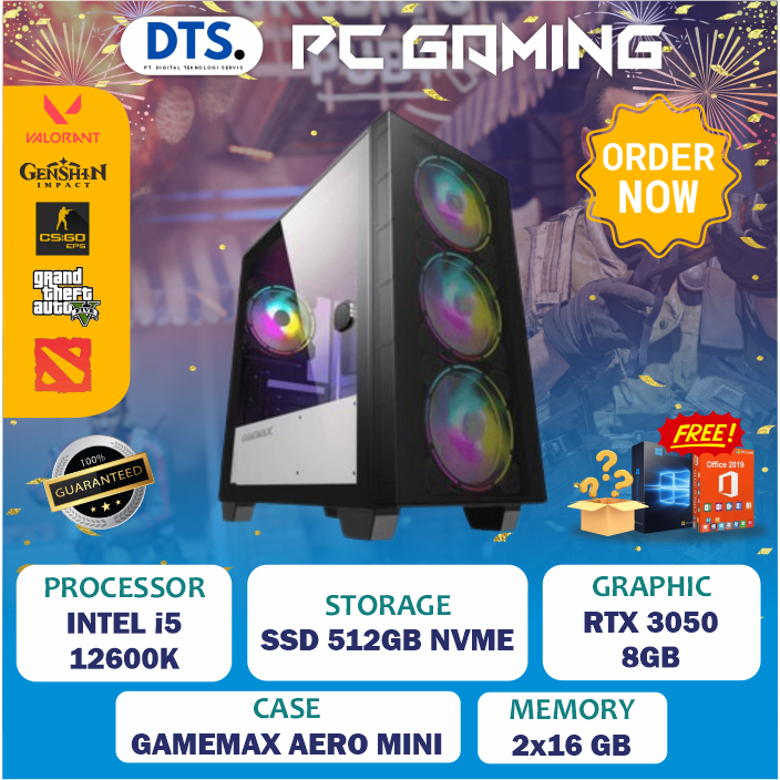 Jual PC Gaming Gen 12 | i5 12600K | RTX 3050 8GB | 16GB DDR4 | SSD ...