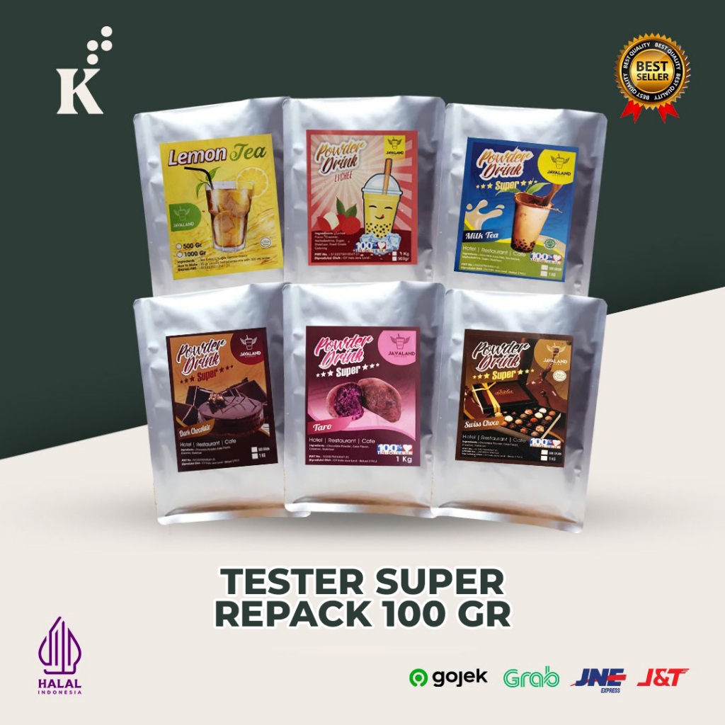 Jual Bubuk Minuman SUPER POWDER drink repack TESTER 100gr | Shopee ...